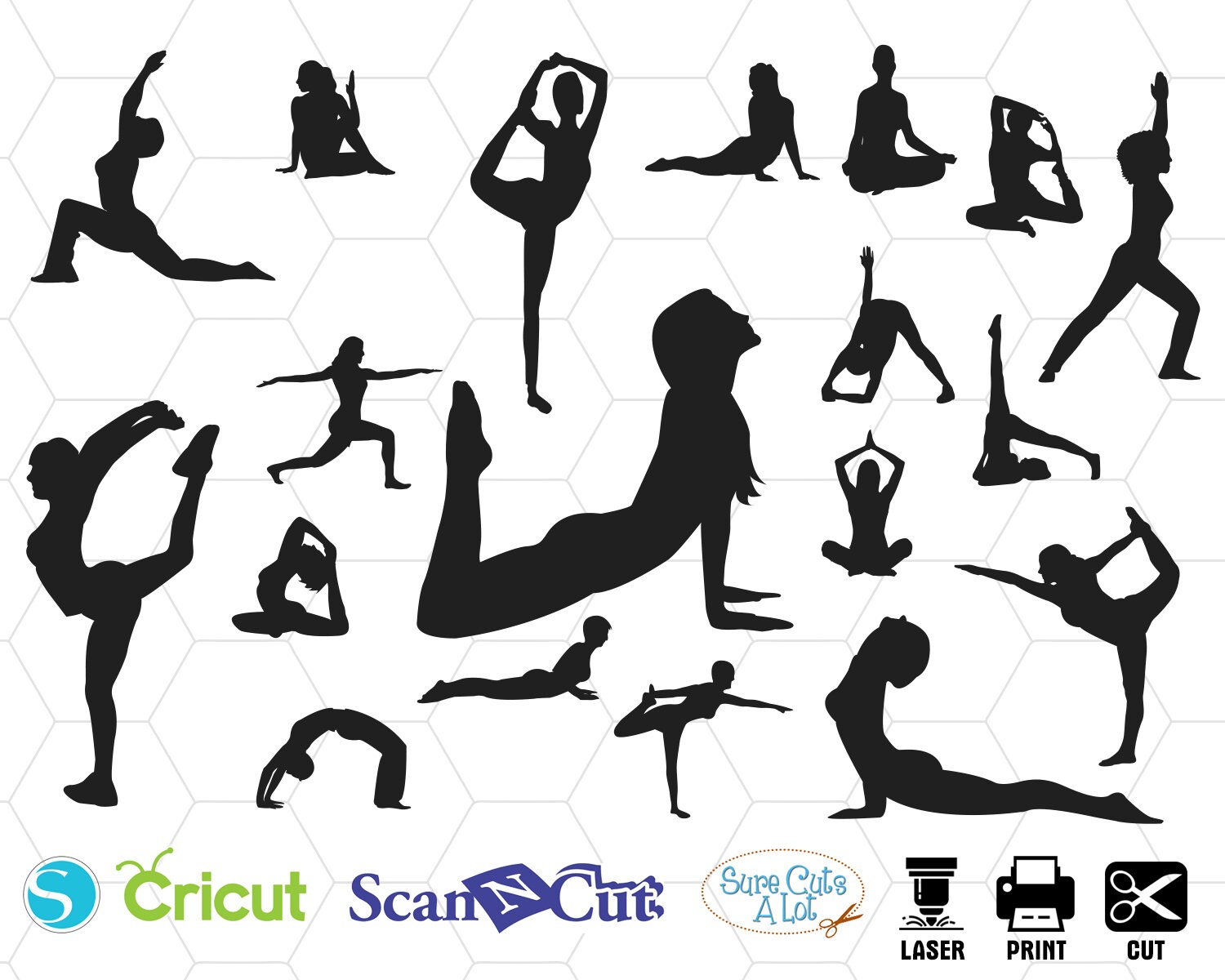 Yoga svg yoga clipart meditation svg yoga silhouette svg | Etsy