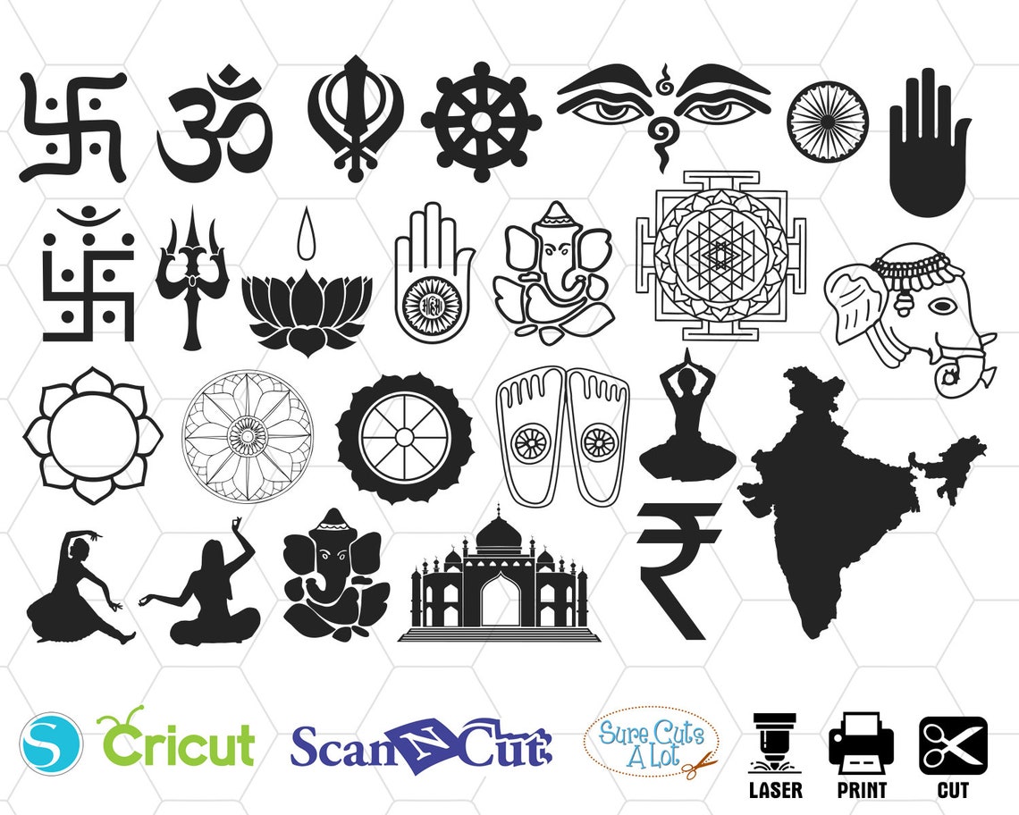 Buy India Vectors Symbols Indian Sign India Map Svg Indian Online in ...