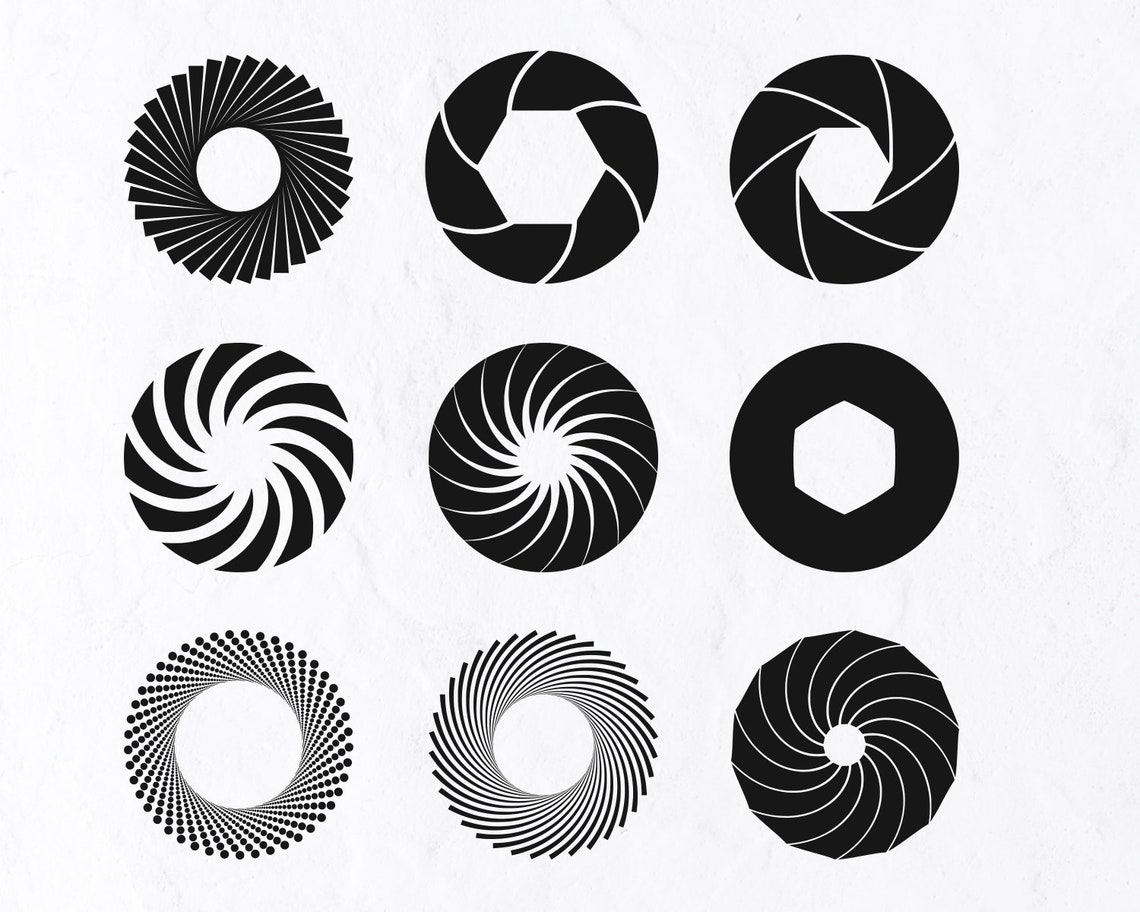 9 Camera Shutter SVG Camera Shutter Silhouette Svg Camera | Etsy