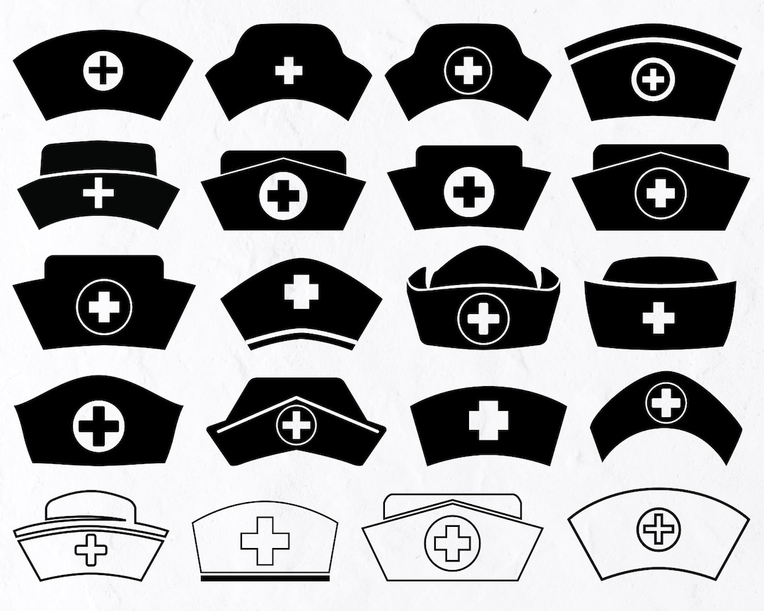 20 Nurse Hat SVG Bundle, Nurse Svg, Nurse Clipart, Nurse Silhouette ...