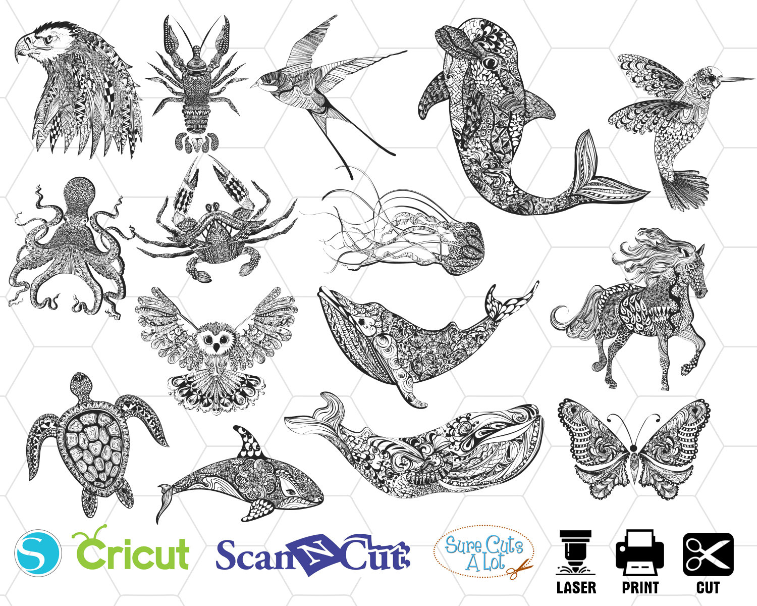 Zentangle Animals