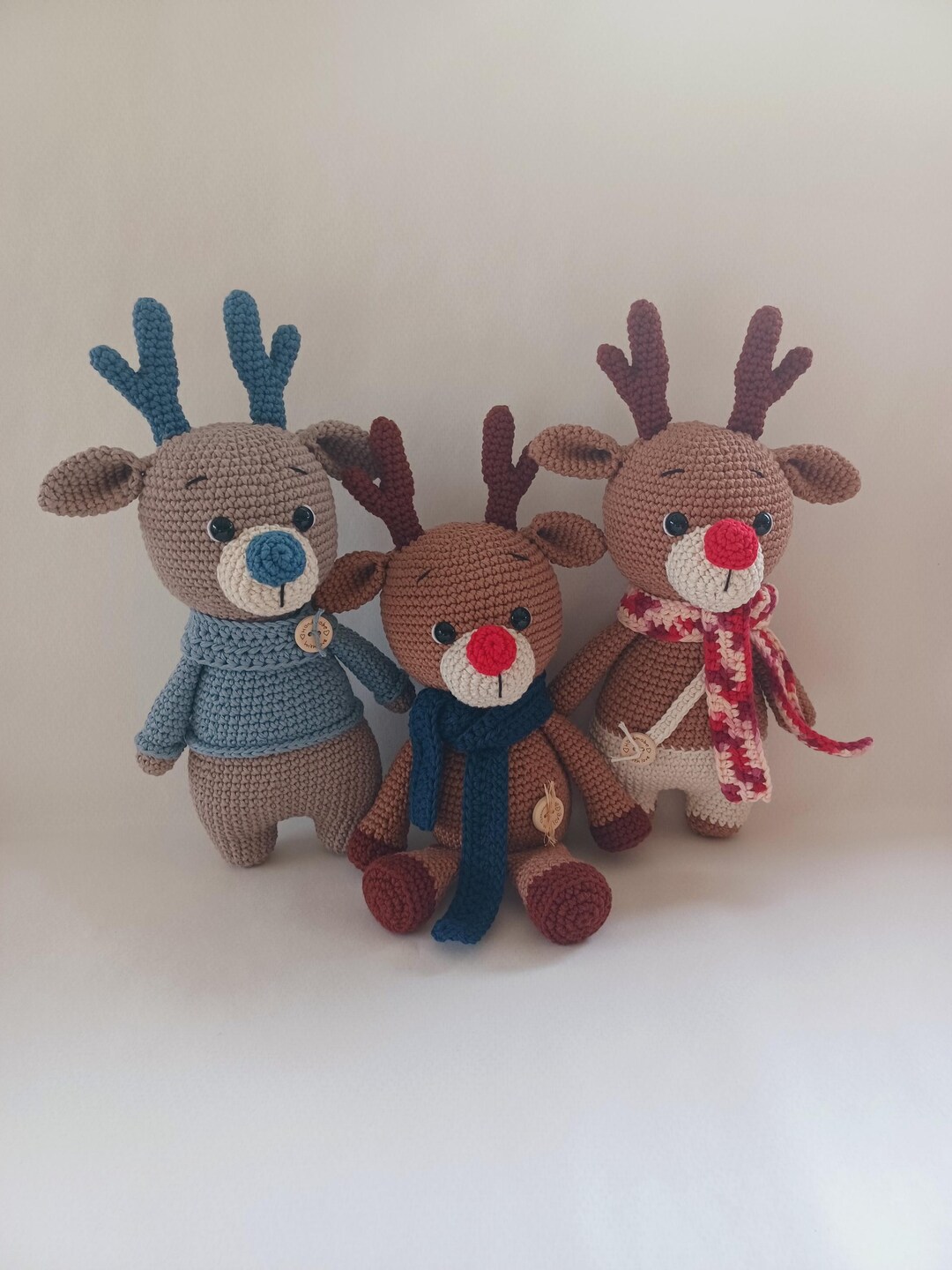 DUO Crochet Patterns PDF Amigurumi René the Reindeer Standing AND ...