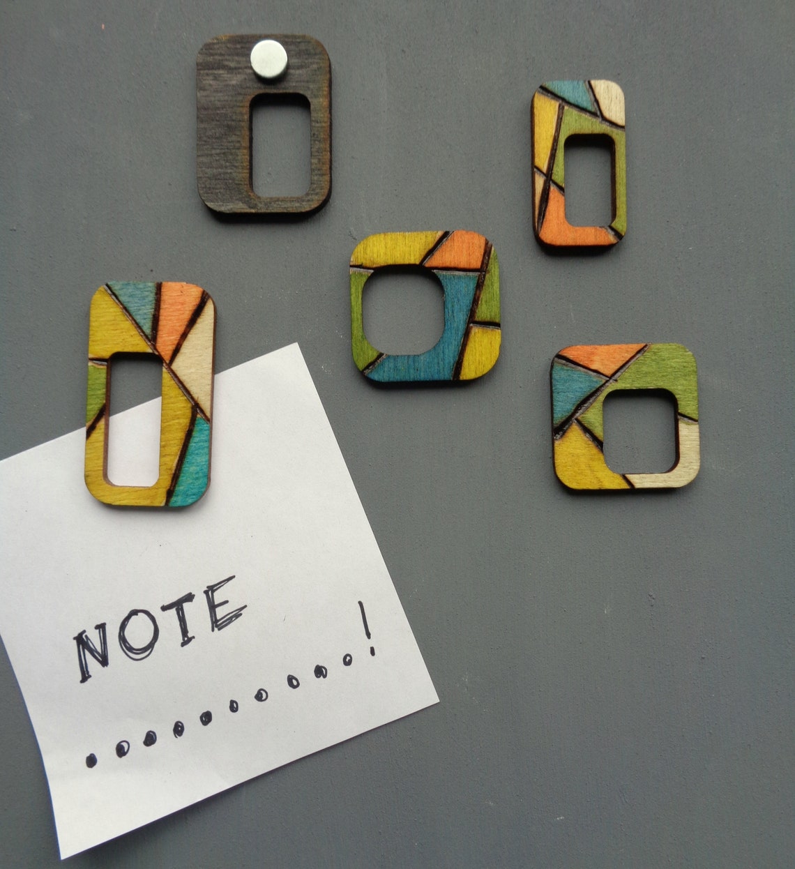 Art Magnets Mid Century Modern Magnets Wood Magnets Retro - Etsy