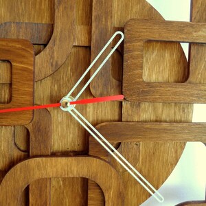 Mid Century Modern Clock, Wood Clock, Wall Art Clock, Retro Wooden ...