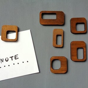 Magnets, Mid Century Modern Magnets, Wood Magnets, Retro Magnets, Wood ...