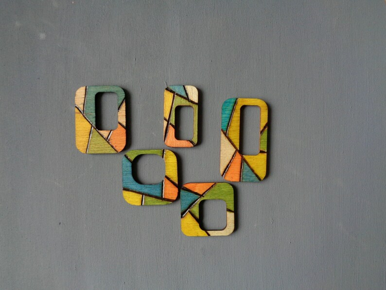 Art Magnets Mid Century Modern Magnets Wood Magnets Retro - Etsy