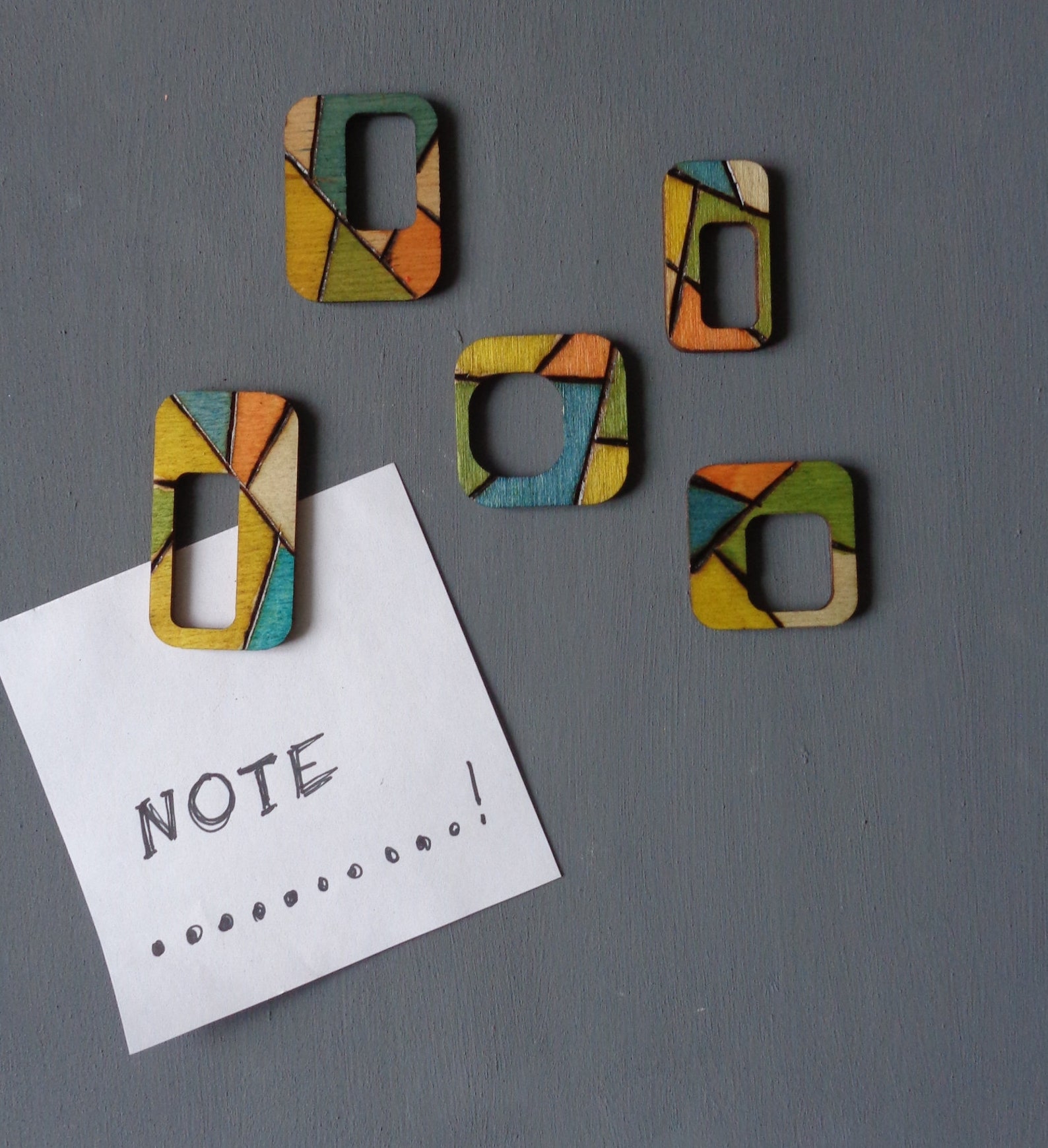 Art Magnets Mid Century Modern Magnets Wood Magnets Retro - Etsy