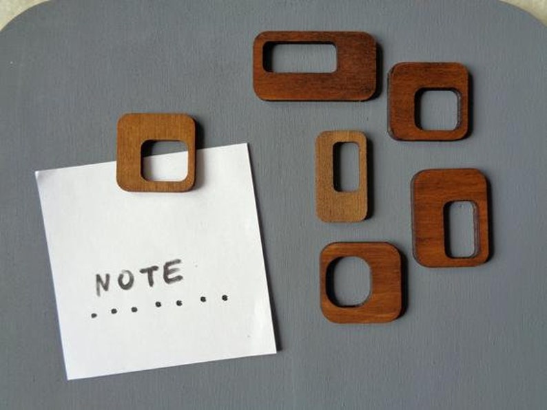 Magnets Mid century modern magnets Wood magnets Retro | Etsy