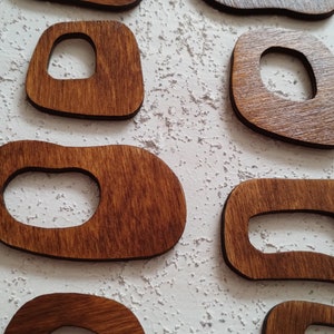 Mid Century Modern Magnets, 8 Wood Magnets, Retro Magnets, Wood Magnets ...