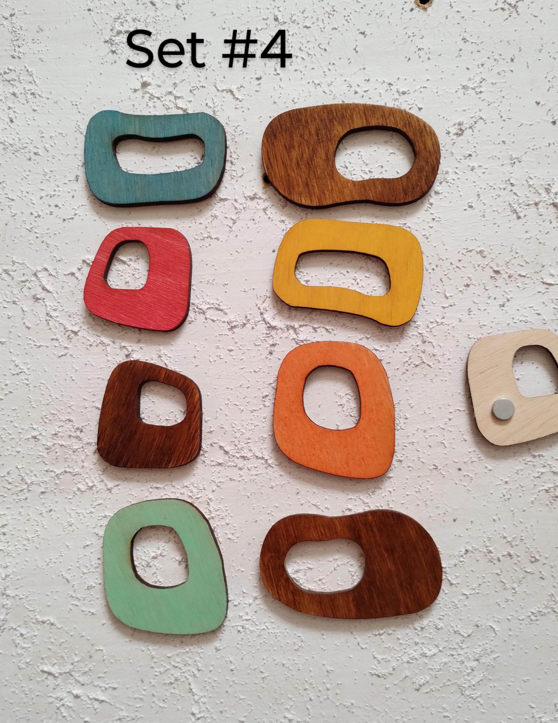 Mid Century Modern Wood Magnets: Retro MCM Decor, Set of 8 - Etsy