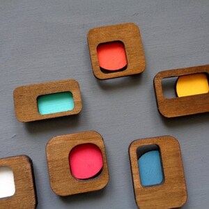Mid Century Modern Magnets, Retro Magnets, Wood Magnets, Geometric ...