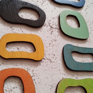 Mid Century Modern Magnets, 8 Wood Magnets, Retro Magnets, Wood Magnets ...
