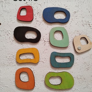 Mid Century Modern Magnets, 8 Wood Magnets, Retro Magnets, Wood Magnets ...