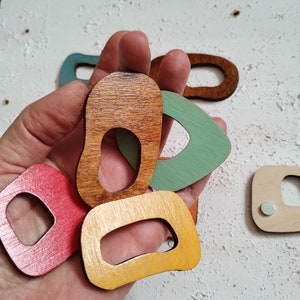 Mid Century Modern Magnets, 8 Wood Magnets, Retro Magnets, Wood Magnets ...