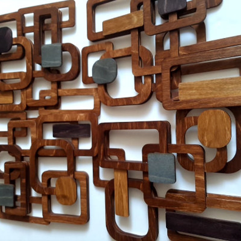 Wood Design Modern Tiles - Etsy UK