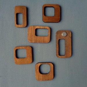 Magnets, Mid Century Modern Magnets, Wood Magnets, Retro Magnets, Wood ...