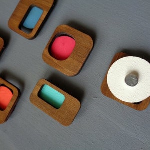 Mid Century Modern Magnets, Retro Magnets, Wood Magnets, Geometric ...