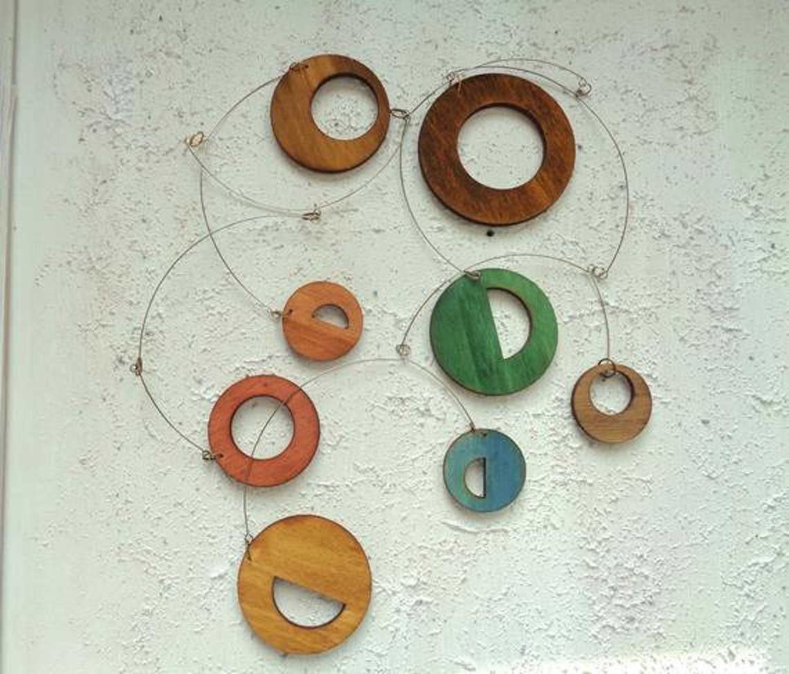 Mid century modern Mobile Wooden Hanging Mobile Mid Century | Etsy