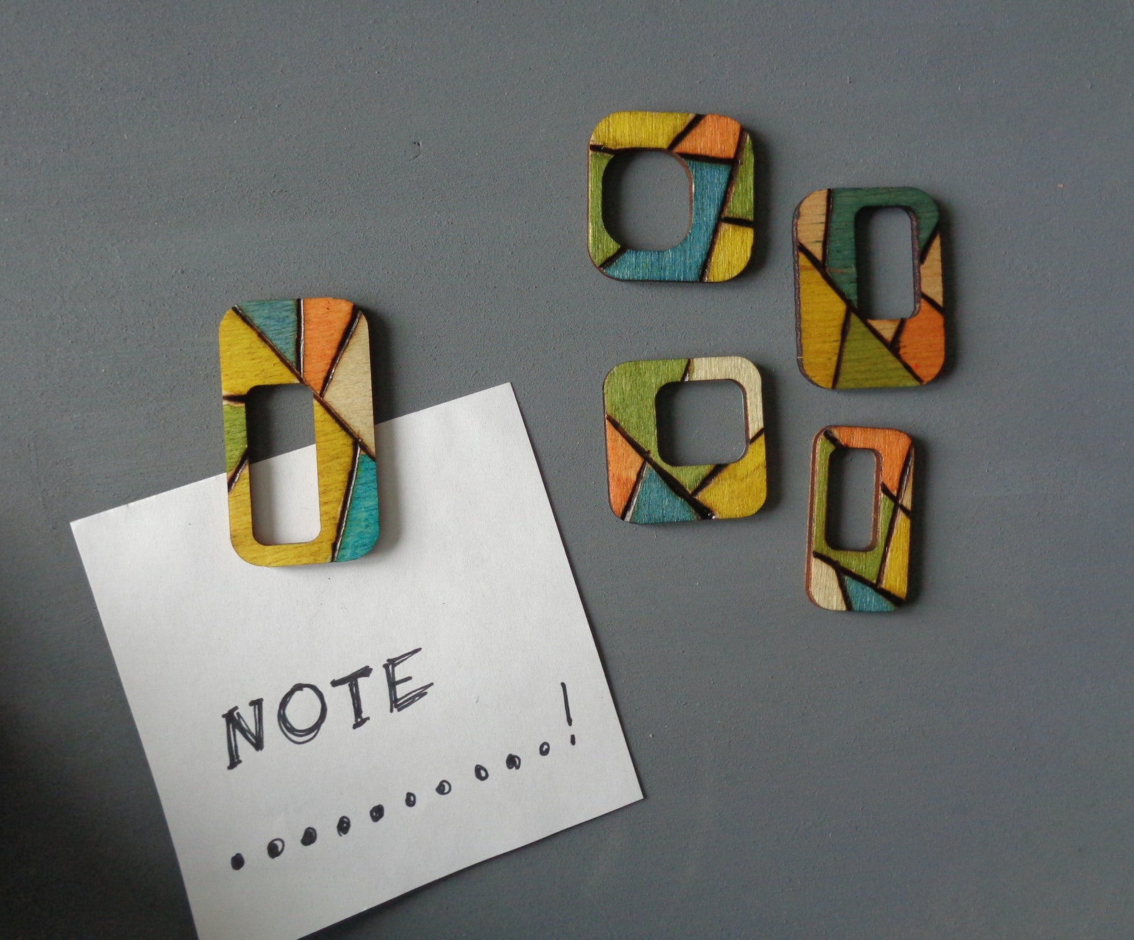 Art Magnets Mid Century Modern Magnets Wood Magnets Retro - Etsy