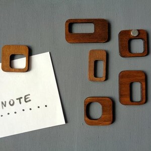 Magnets, Mid Century Modern Magnets, Wood Magnets, Retro Magnets, Wood ...