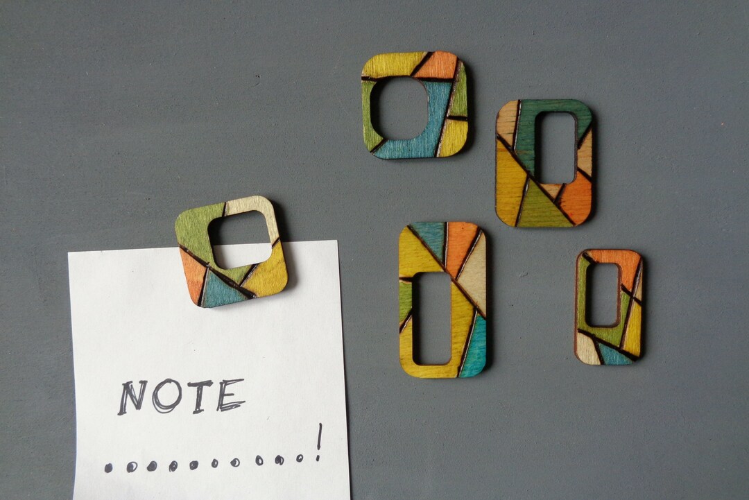 Art Magnets, Mid Century Modern Magnets, Wood Magnets, Retro Magnets ...