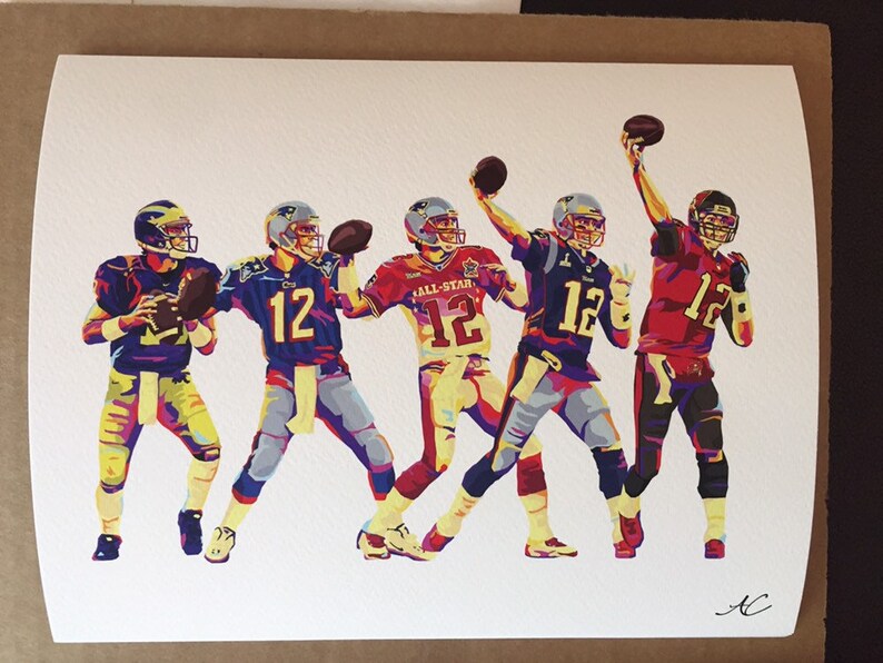 Tom Brady Evolution Art 13x19 Print - Etsy