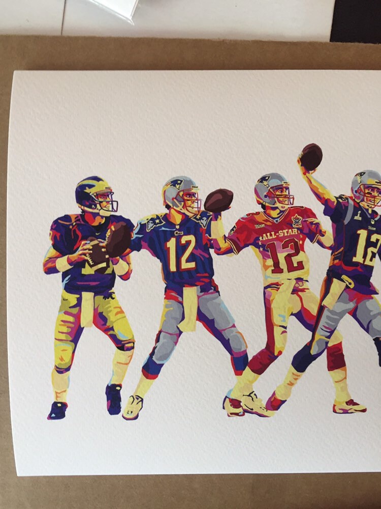 Tom Brady Evolution Art 13x19 Print - Etsy