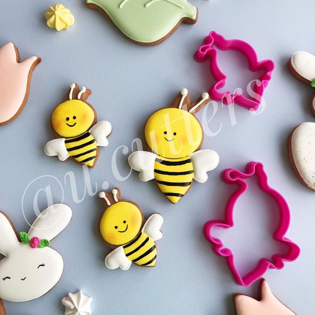 5 Sizes Printable Bее Cookie Cutter Printable Cookie Cutters Easter ...