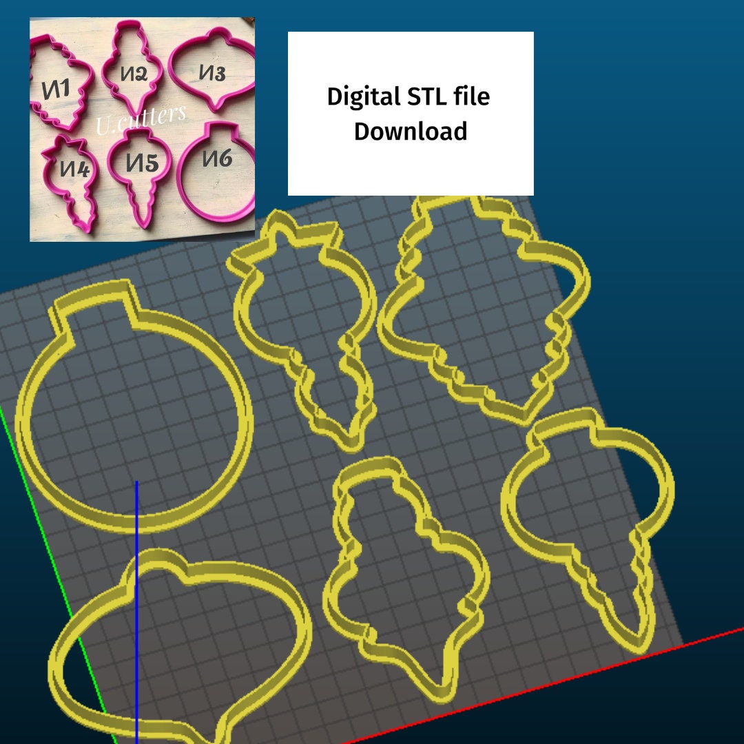 6 X-toys Cookie Cutters Printable Cookie Cutters Christmas Cookie ...