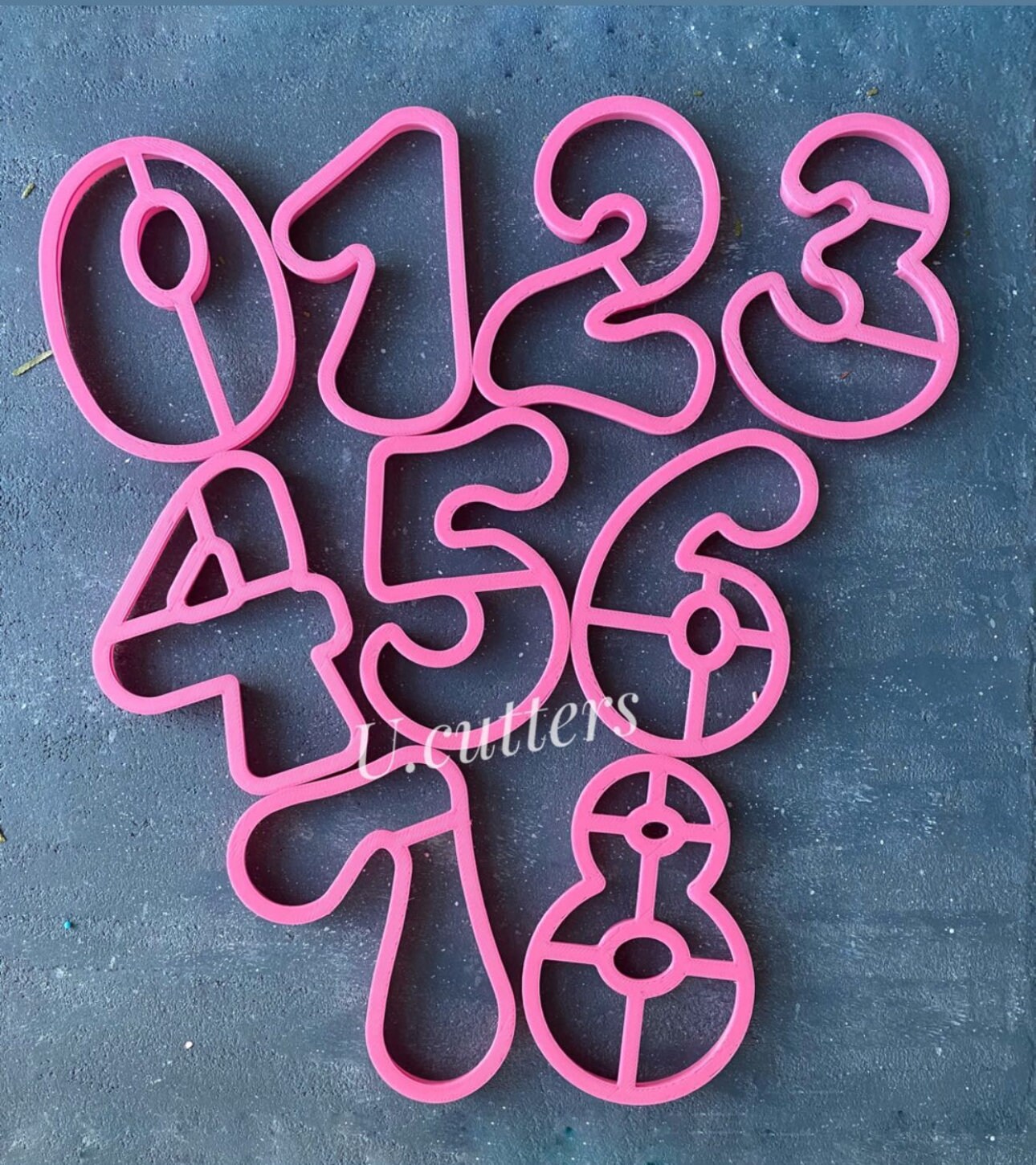 Set of Number Digital STL Files Download Number Cookie Cutters 9cm ...