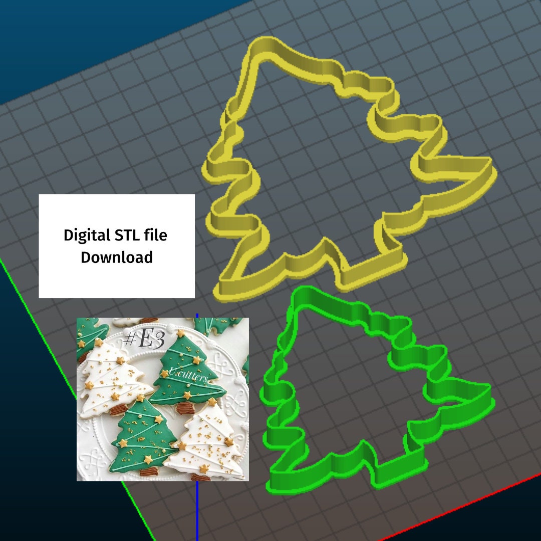 2 Digital STL Files Downloads X-tree Cookie Cutters Printable Cookie ...