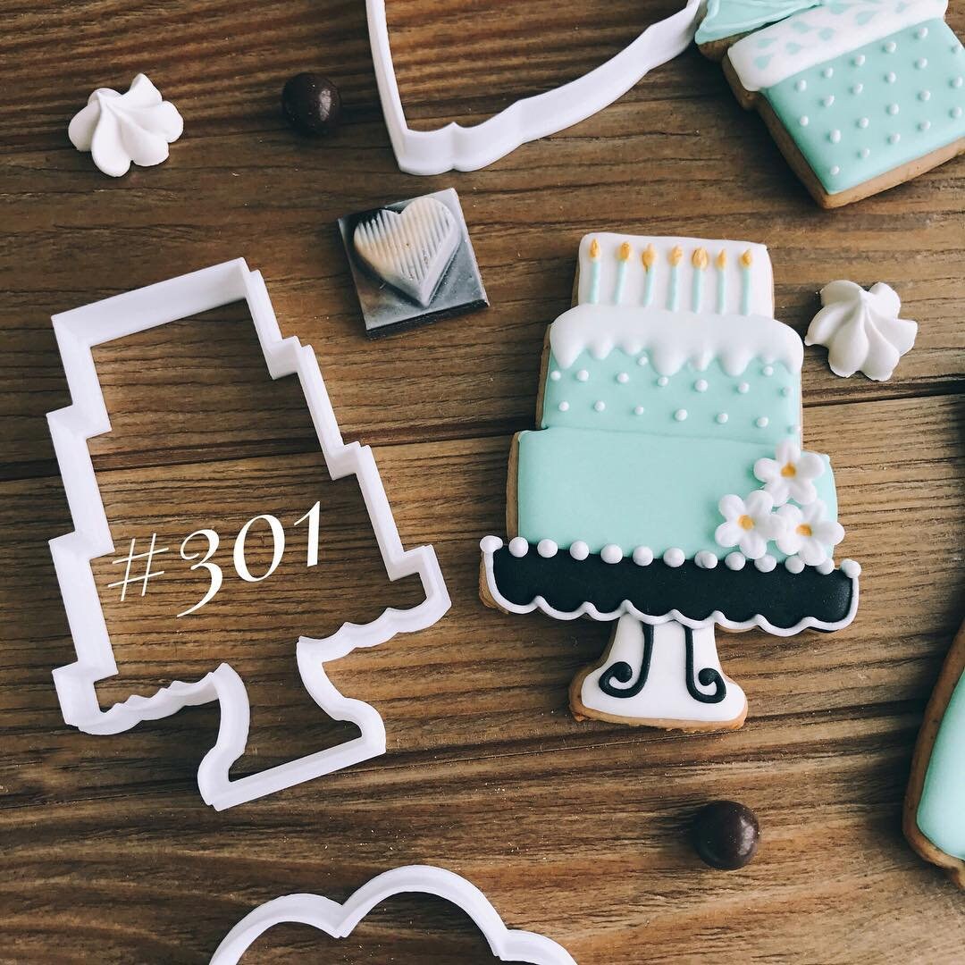 2 Printable Cake Cookie Cutters Digital STL Files Download Cookie ...