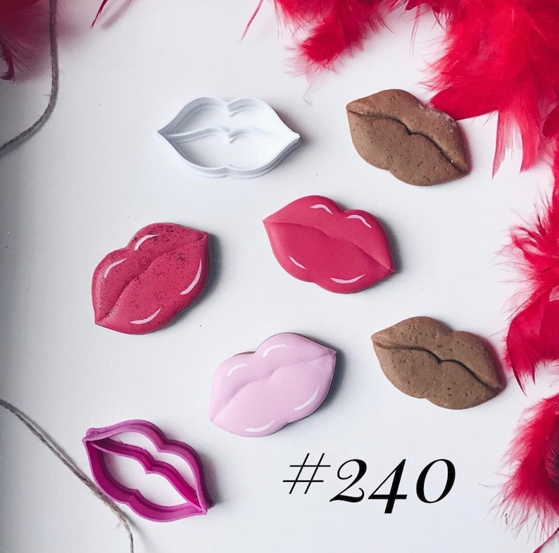Lips Stamp Cookie Cutter. Digital STL Files for 3D Printer, Mini 2,36 ...