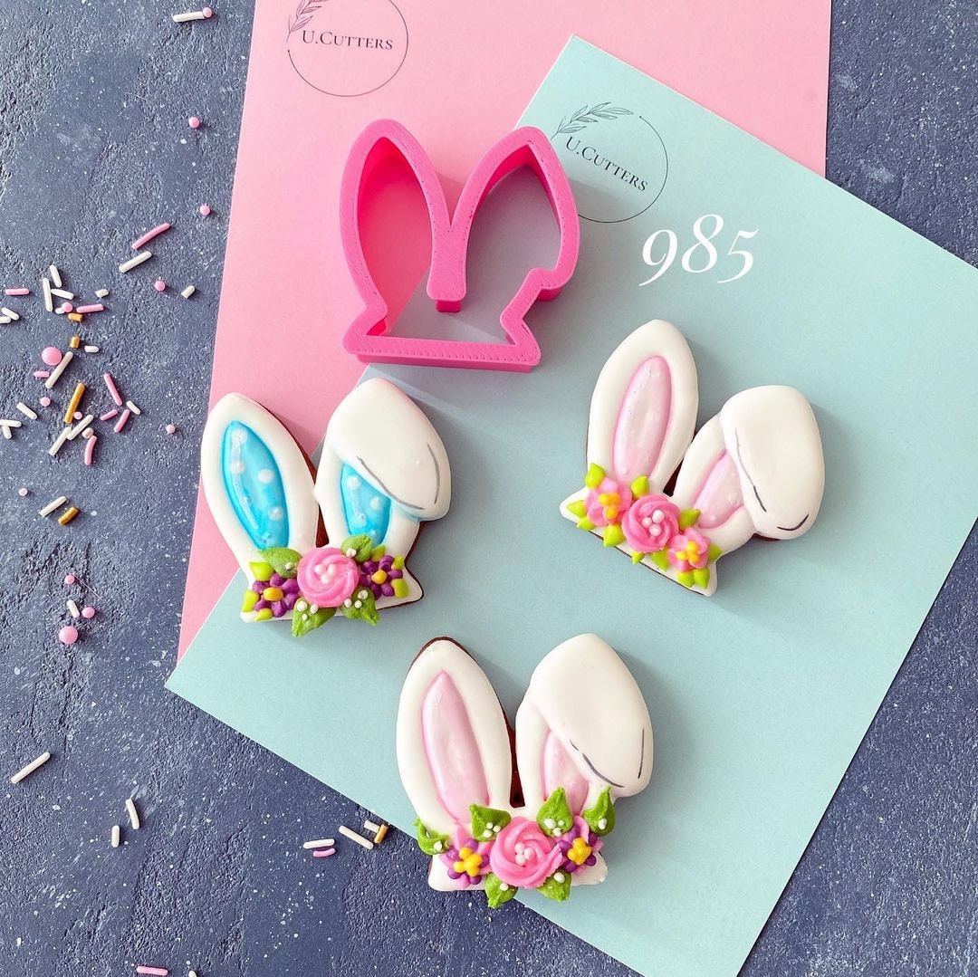 Bunny Ears Mini Cookie Printable STL Cutters Set of 2 Sizes 2inch and 2 ...