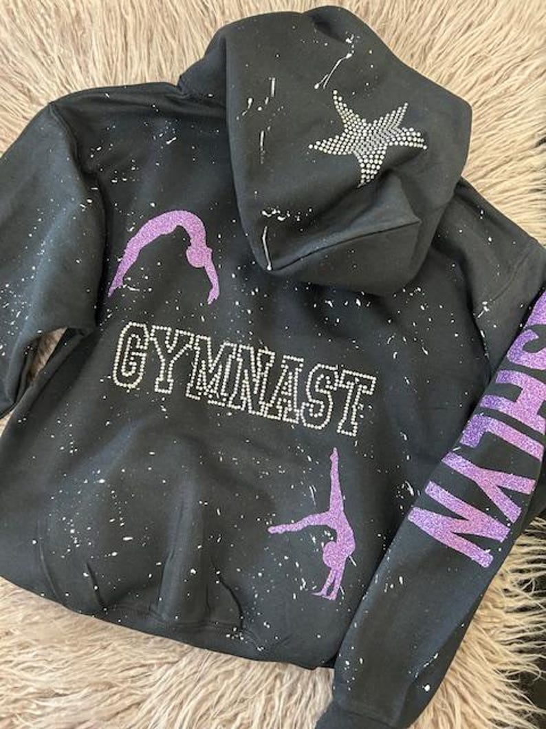Gymnastics Bling Hoodie - Etsy