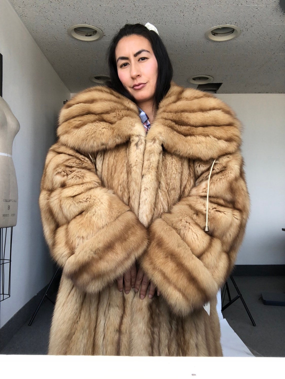 Brand new custom made russian golden sable fur coat | Etsy