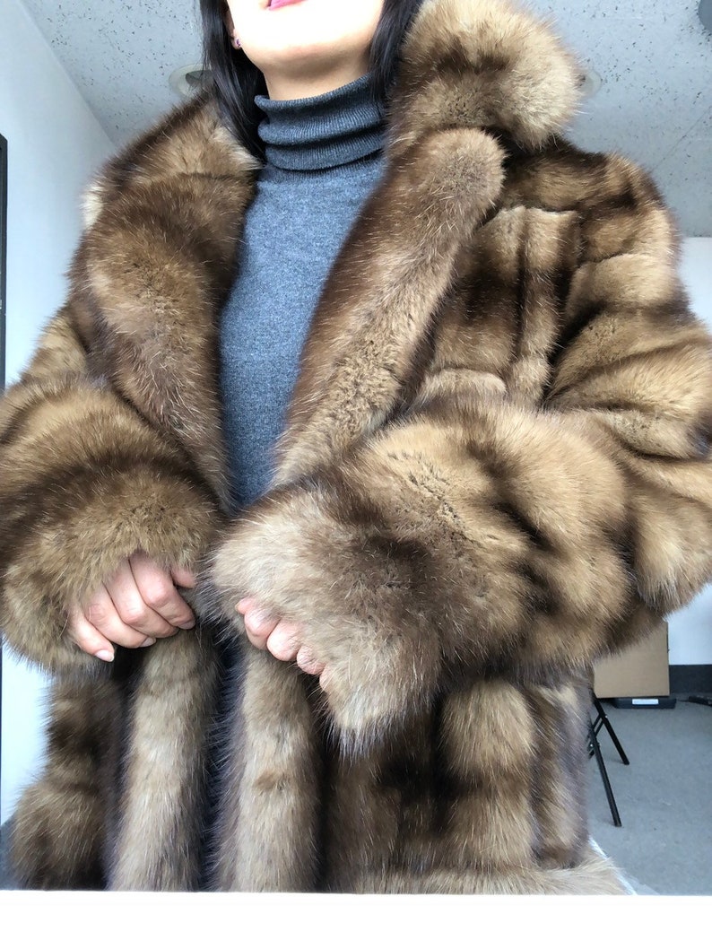 Manteau En Fourrure De Zibeline Russe Barguzin Princesse Etsy