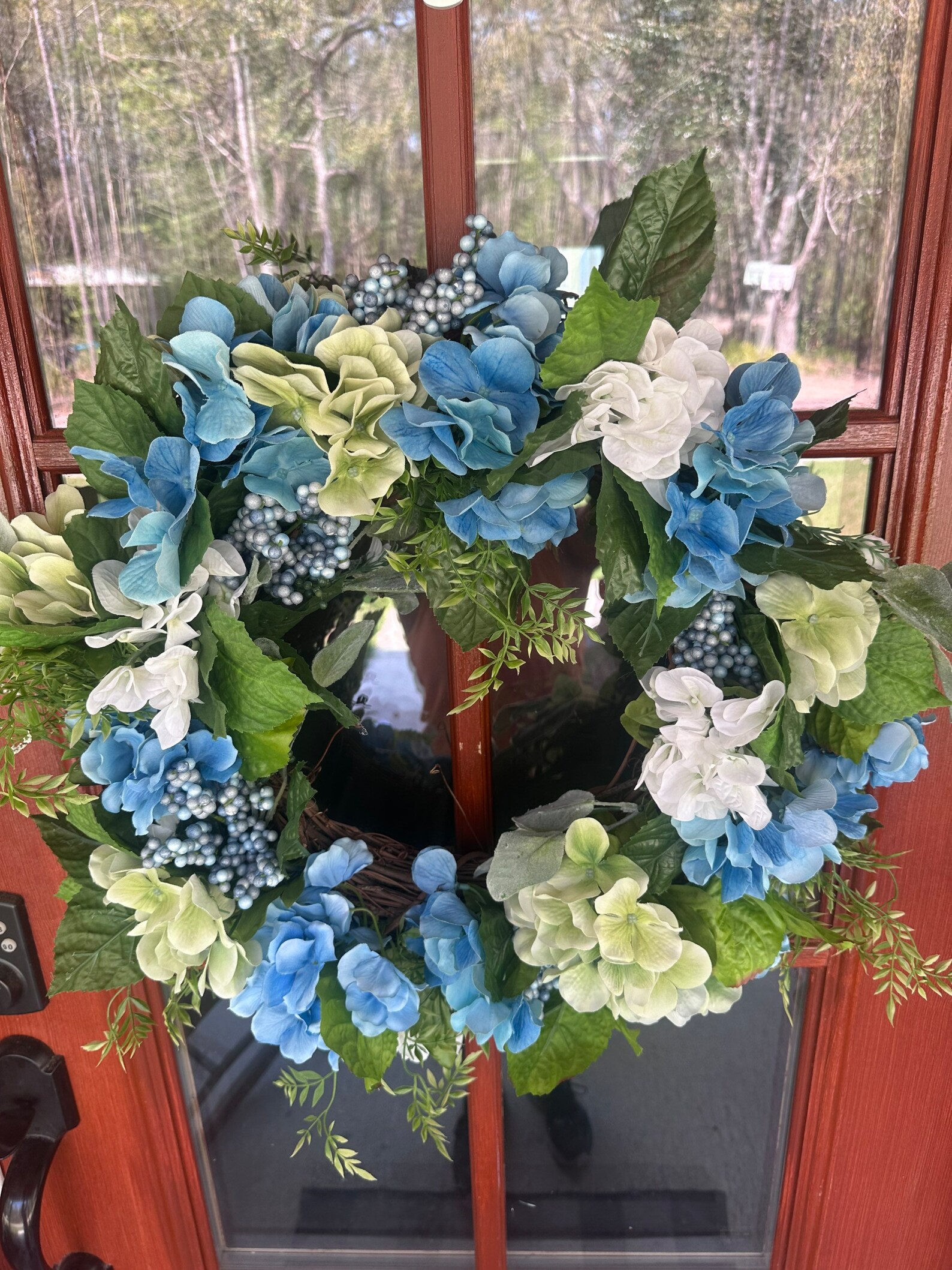 Leah Wreath Hydrangeas Wreath Blue Hydrangeas Spring Wreath - Etsy
