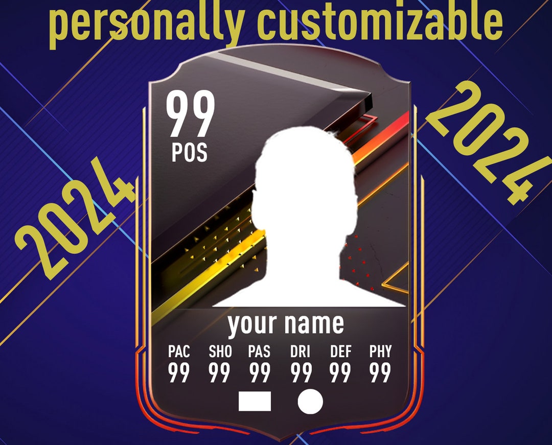 FIFA Card 24 Editable Fut Card Downloadable Soccer Card Gift Card ...