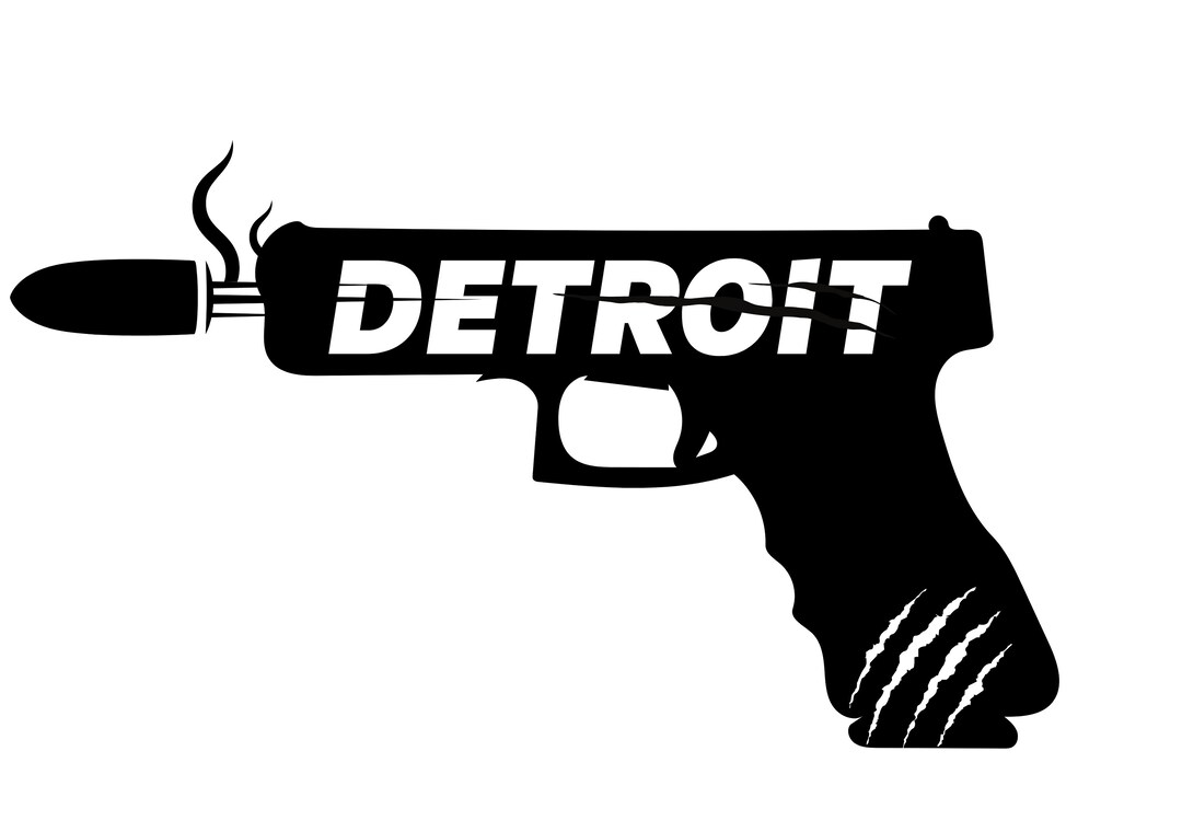 Detroit Smoking Gun Download .jpg .svg .png Detroit Svg - Etsy