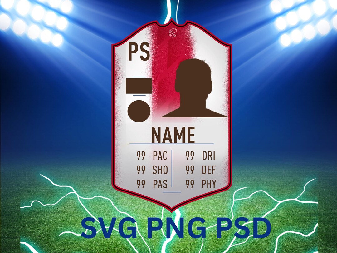 Blank Customizable 2024 Football Card Player SVG PSD PNG - Etsy