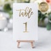 PRINTED Premium GOLD Foil Wedding Table Numbers 4x6 - Etsy