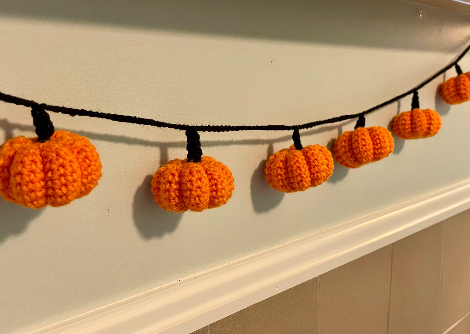 Crochet Pumpkin Plushie Chain - Mini Gourd Garland - Fall Pumpkins - 46 ...