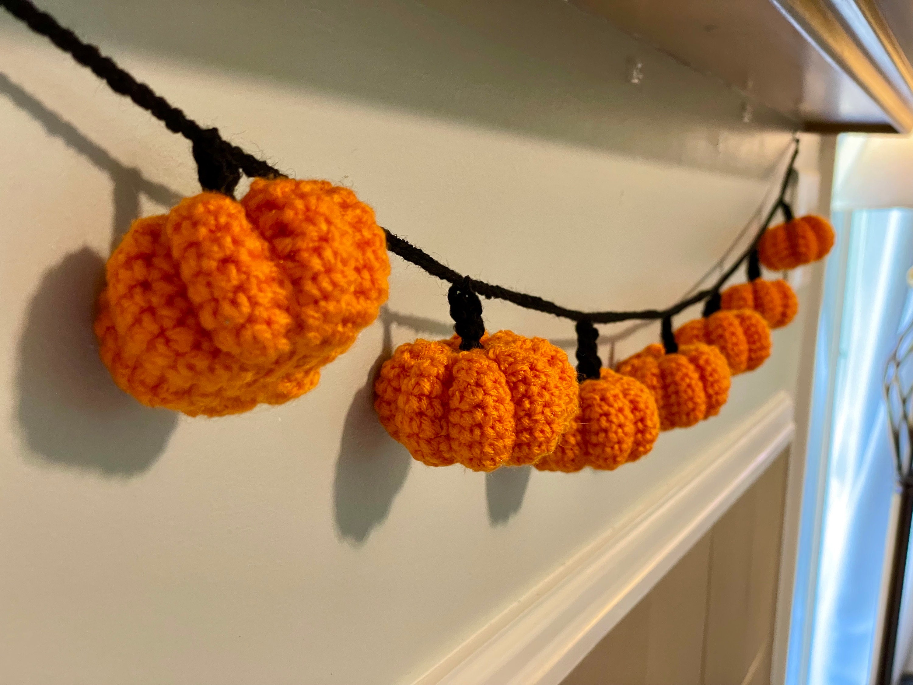 Crochet Pumpkin Plushie Chain - Mini Gourd Garland - Fall Pumpkins - 46 ...