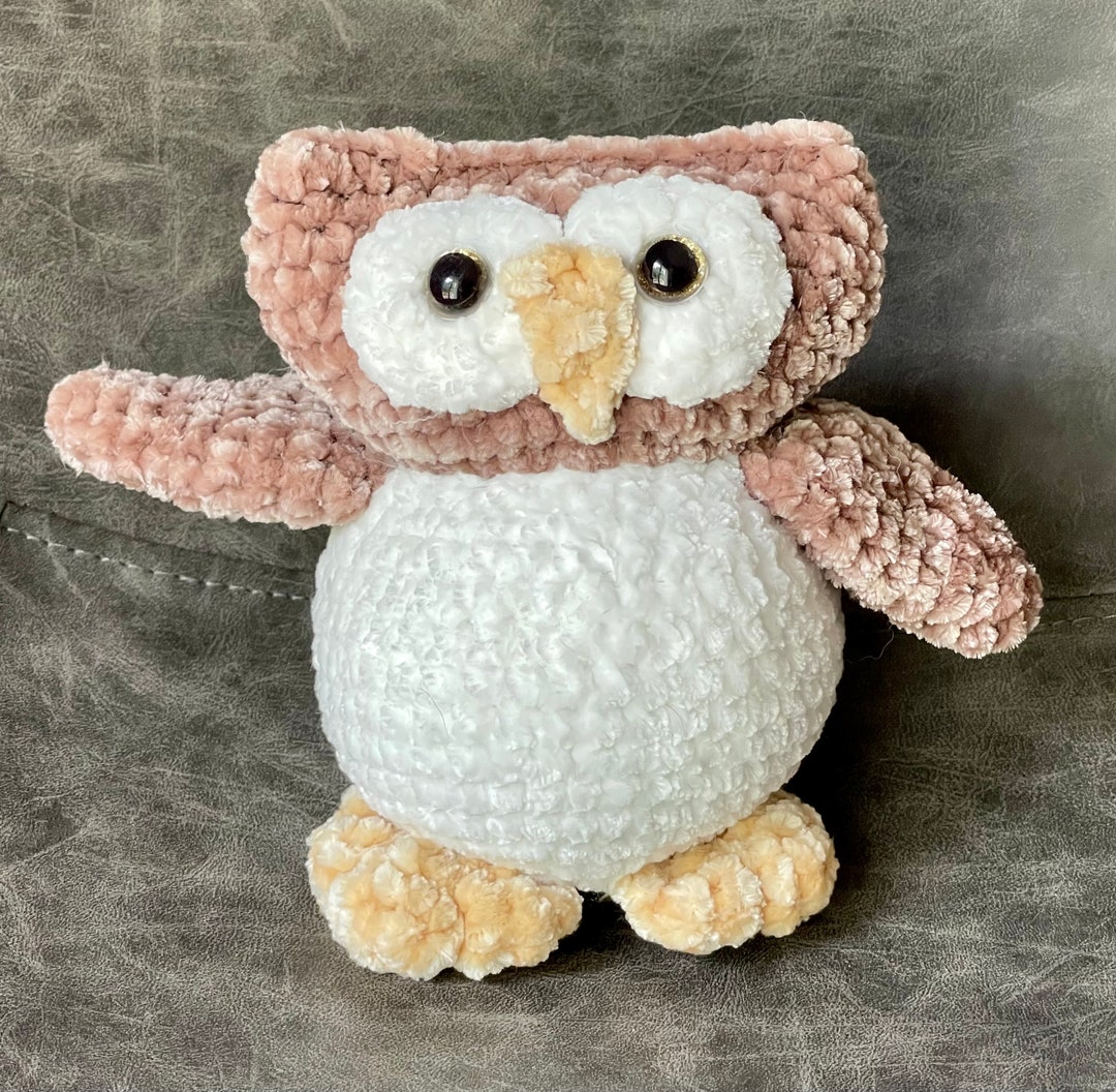 Velvet Crochet Owl Stuffy - Owl Stuffed Animal - Etsy