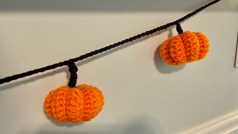 Crochet Pumpkin Plushie Chain - Mini Gourd Garland - Fall Pumpkins - 46 ...