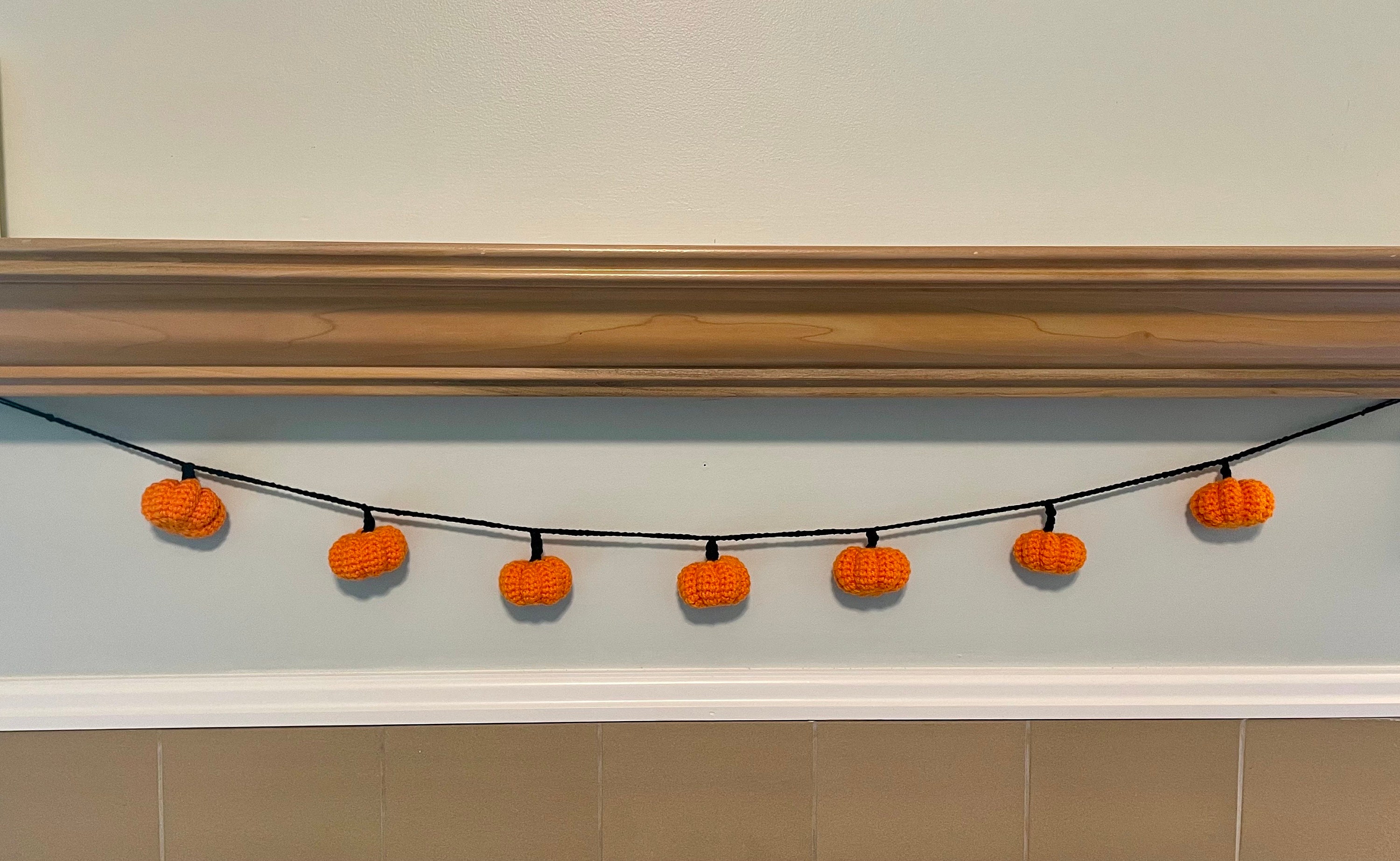 Crochet Pumpkin Plushie Chain - Mini Gourd Garland - Fall Pumpkins - 46 ...