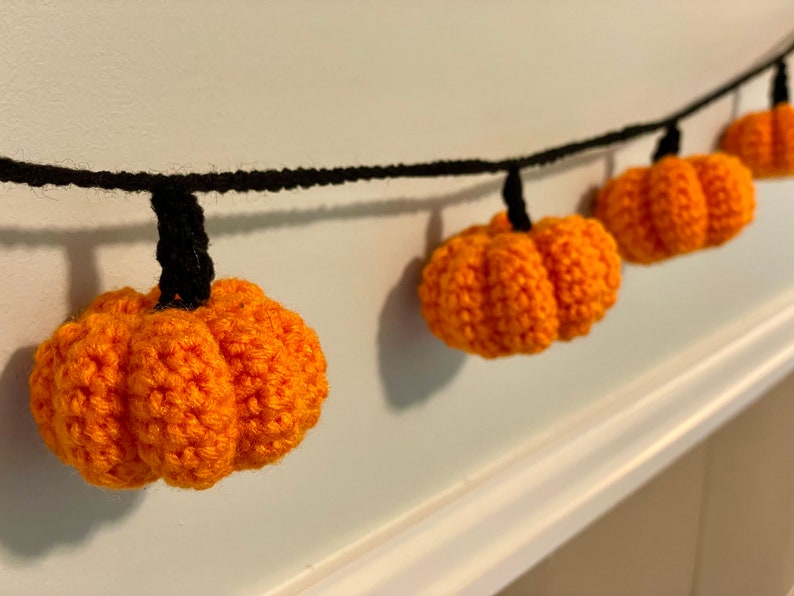 Crochet Pumpkin Plushie Chain - Mini Gourd Garland - Fall Pumpkins - 46 ...