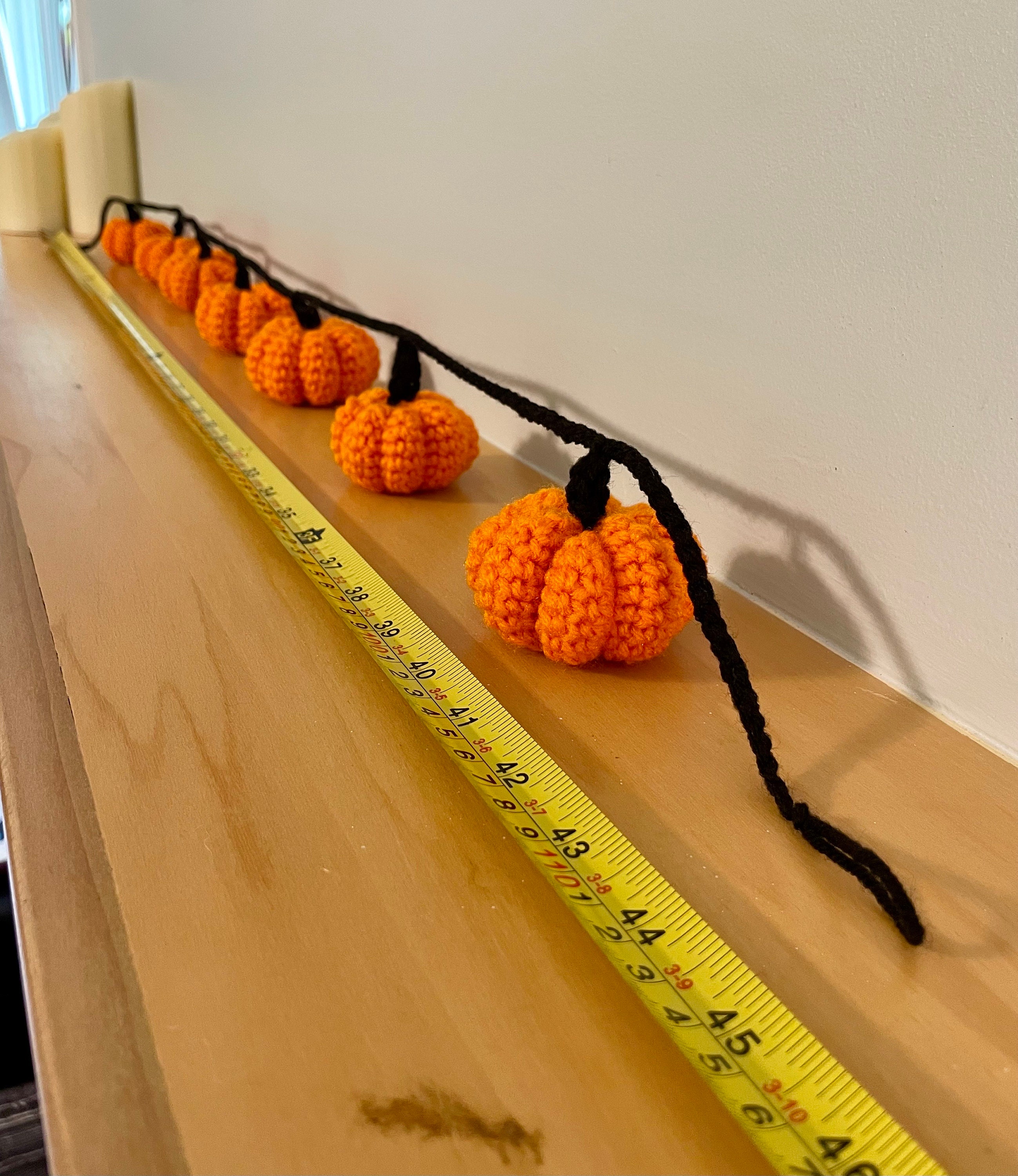 Crochet Pumpkin Plushie Chain - Mini Gourd Garland - Fall Pumpkins - 46 ...