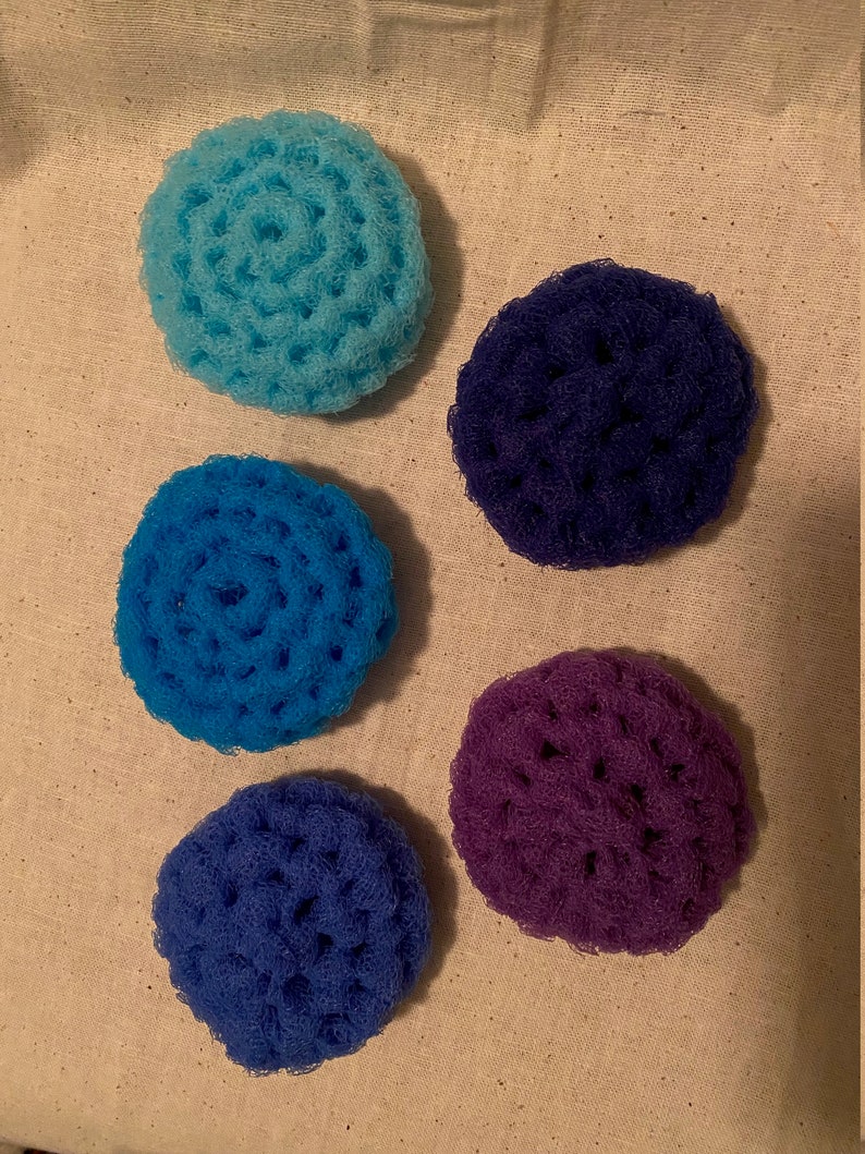 Set of 5 Nylon Net Scrubbies | Etsy